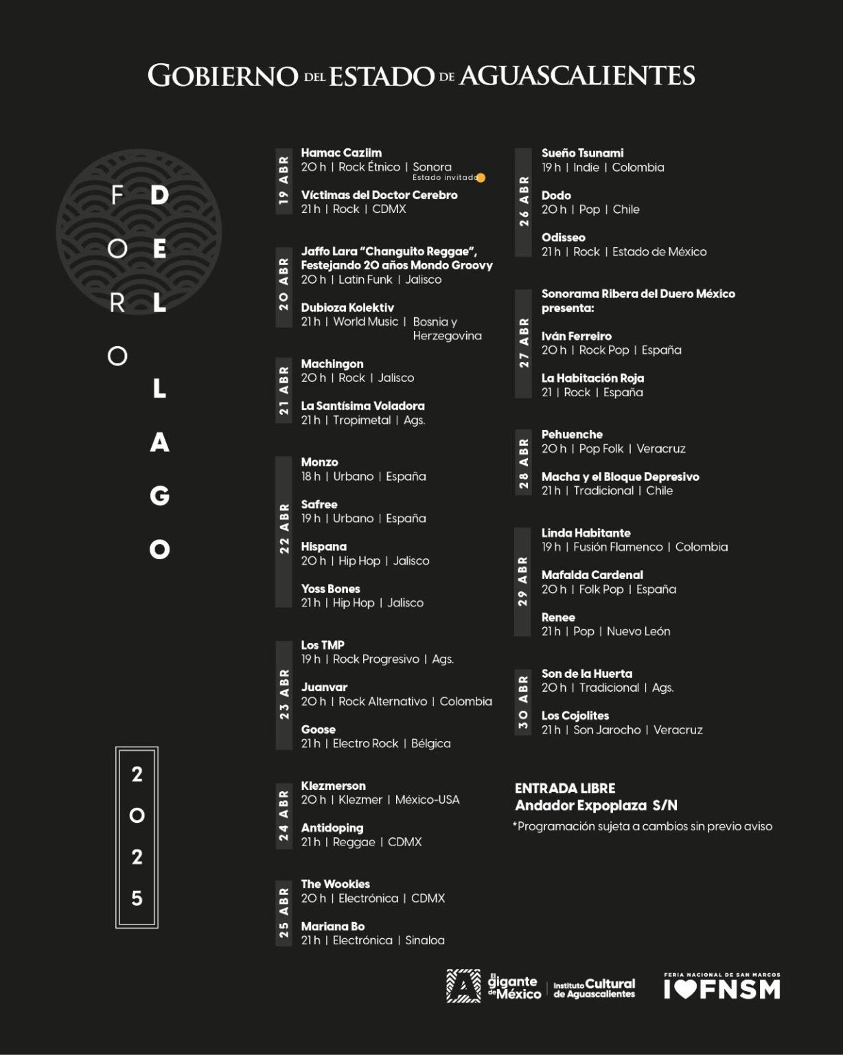 Foro del Lago 2025 PROGRAMA - Feria San Marcos 2026